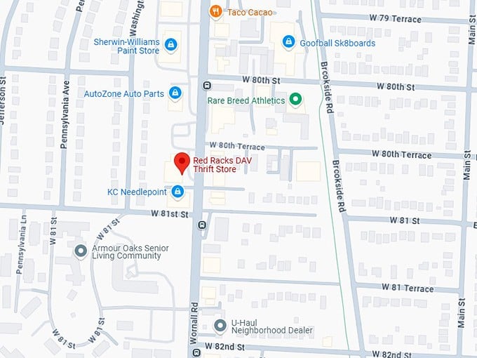 16. red racks dav thrift store map