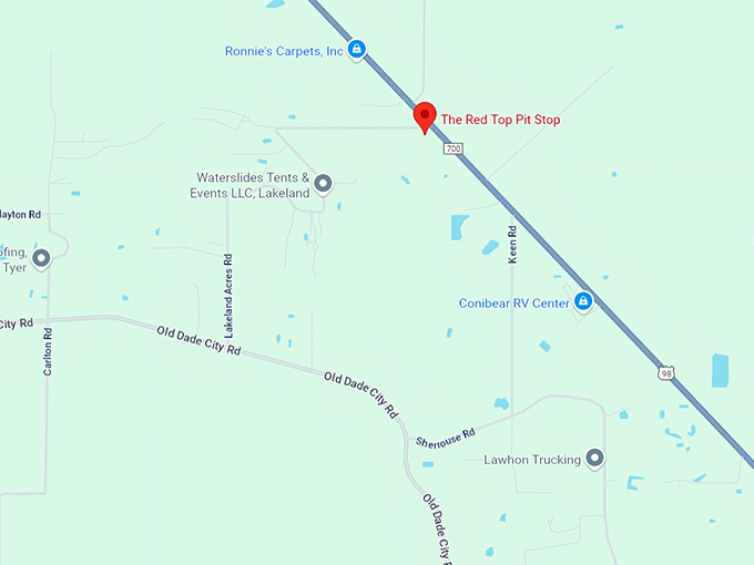 16. red top pit stop map