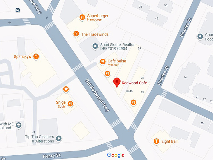 16. redwood cafe map