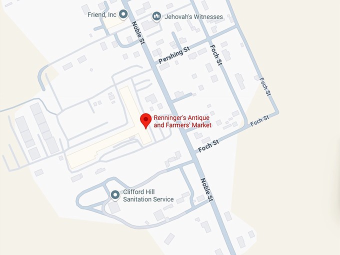 16. renninger's antique and farmers' market map