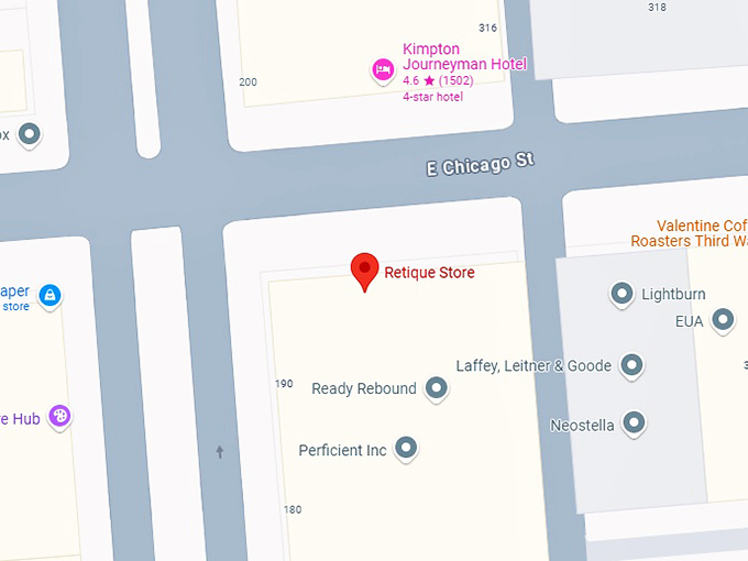 16. retique store map