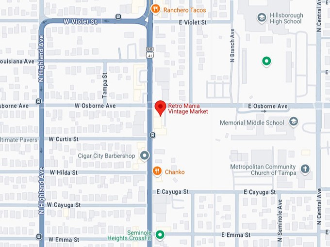 16. retro mania vintage market map