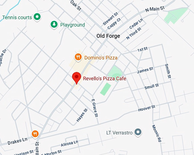 16. revello's pizza cafe map