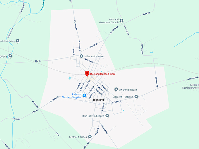 16. richland railroad diner map