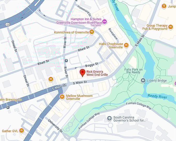 16. rick erwin's west end grille map