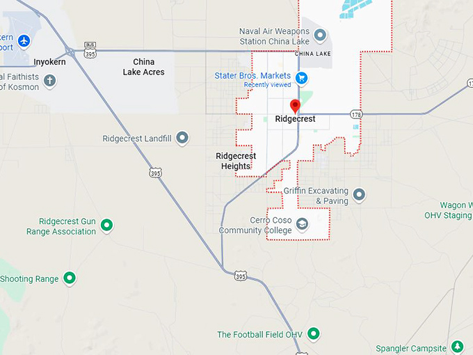 16. ridgecrest ca map
