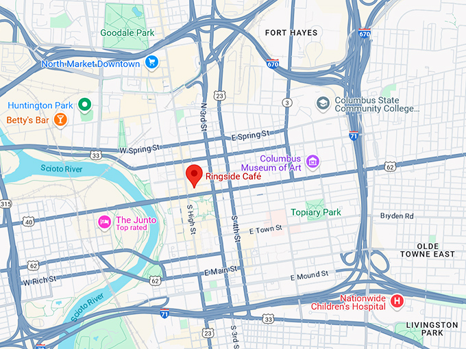 16. ringside caf&eacute; map