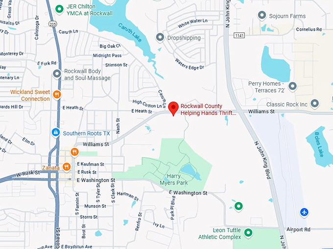 16. rockwall county helping hands thrift store & boutique map