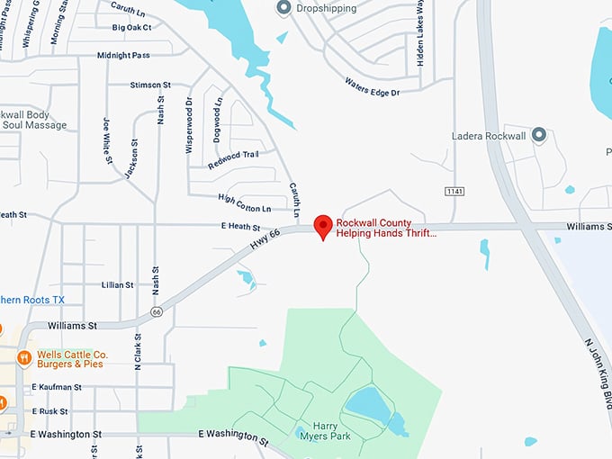 16. rockwall helping hands thrift store map