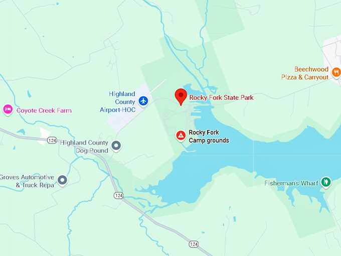 16. rocky fork state park map