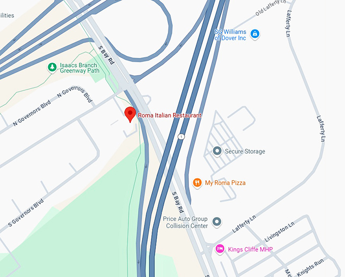 roma italian restaurant map