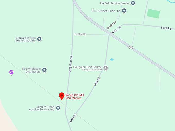 16. root's old mill flea market map