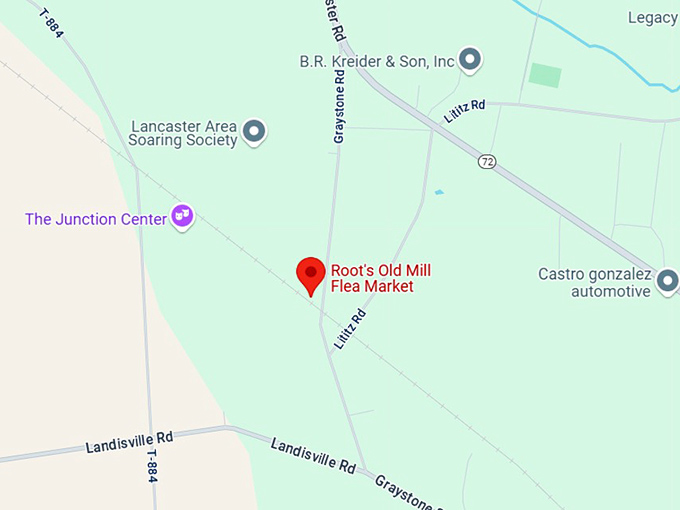 16. root's old mill flea market map