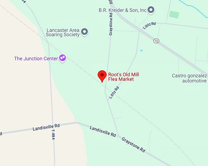 16. root's old mill flea market map