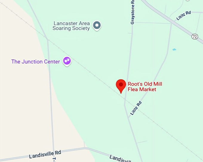 16. root's old mill flea market map