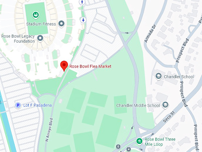 16. rose bowl flea market map
