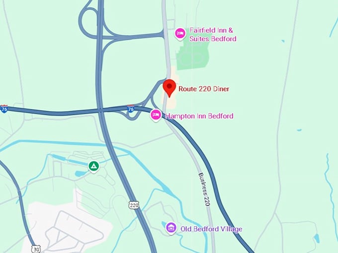 16. route 220 diner map