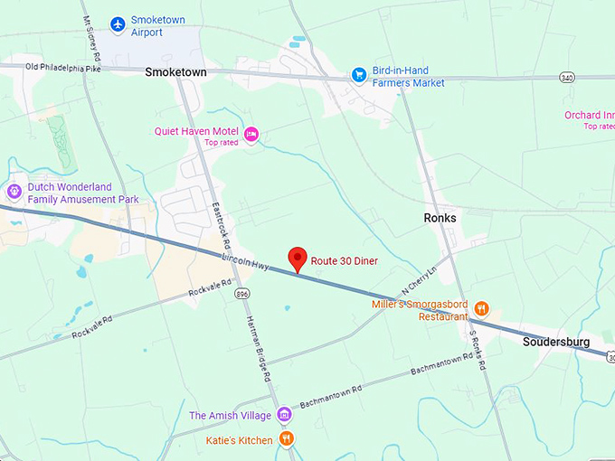 16. route 30 diner map