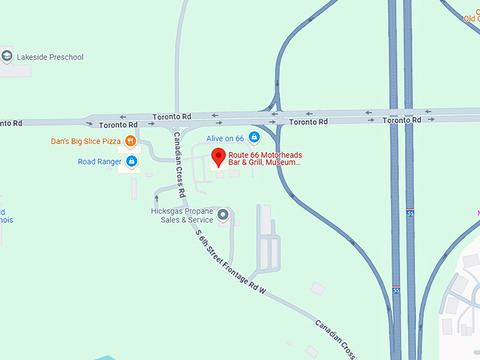 16. route 66 motorheads bar & grill, museum and entertainment complex map