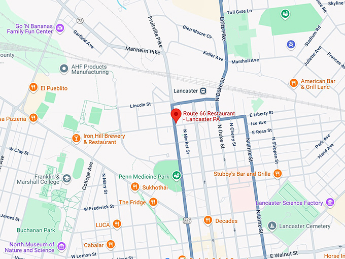 16. route 66 restaurant map