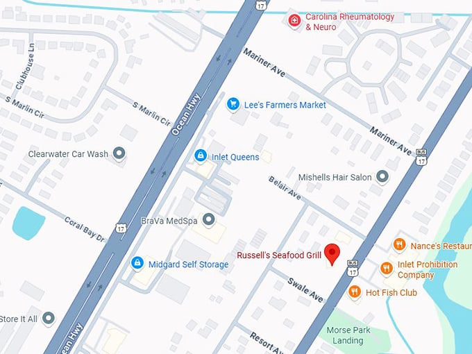 16. russell's seafood grill map