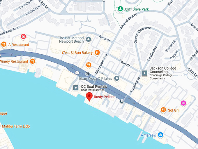 16. rusty pelican map