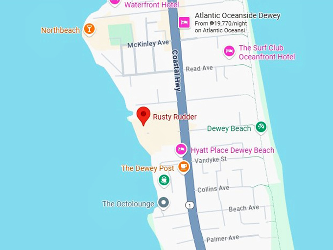 16. rusty rudder map