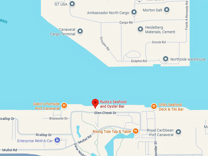 16. rusty's seafood and oyster bar map