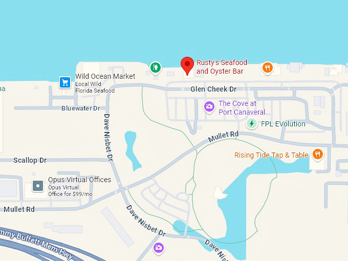16. rusty's seafood and oyster bar map