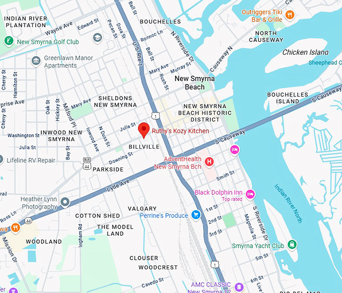 16. ruthy's kozy kitchen map