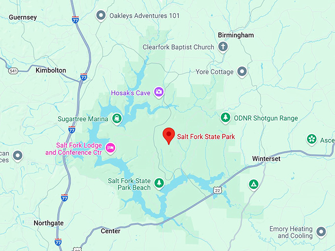 16. salt fork state park map