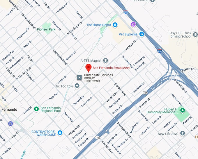 san fernando swap meet map