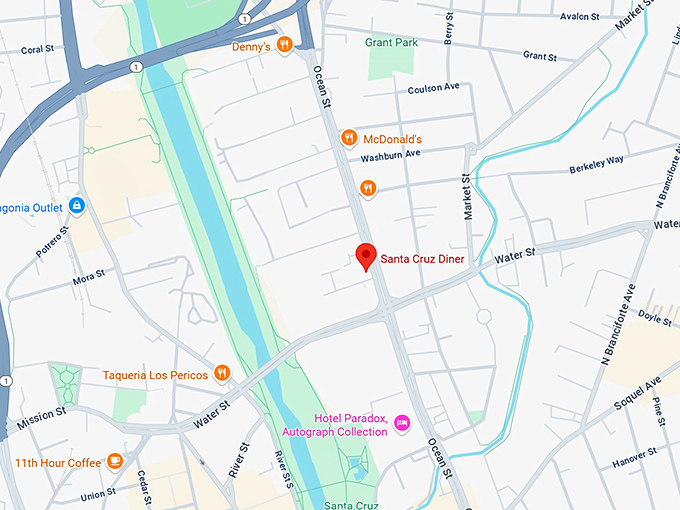 16. santa cruz diner map