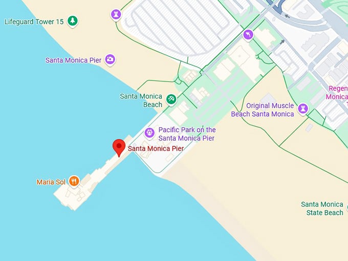 16. santa monica pier map