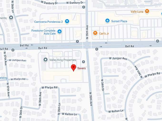 16. savers (3517 w bell rd) map