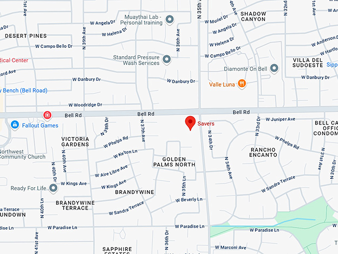 16. savers (3517 w bell rd) map