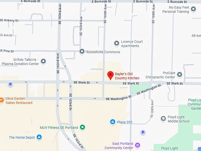 16. sayler's old country kitchen map