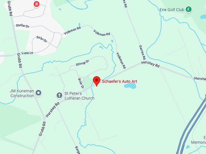 16. schaefer's auto art map