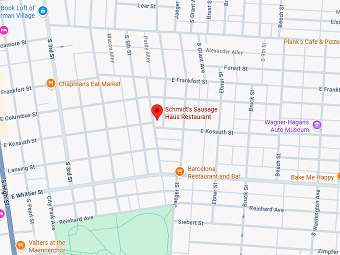 16. schmidt&rsquo;s sausage haus restaurant map
