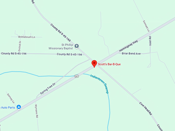 16. scott's bar b que map