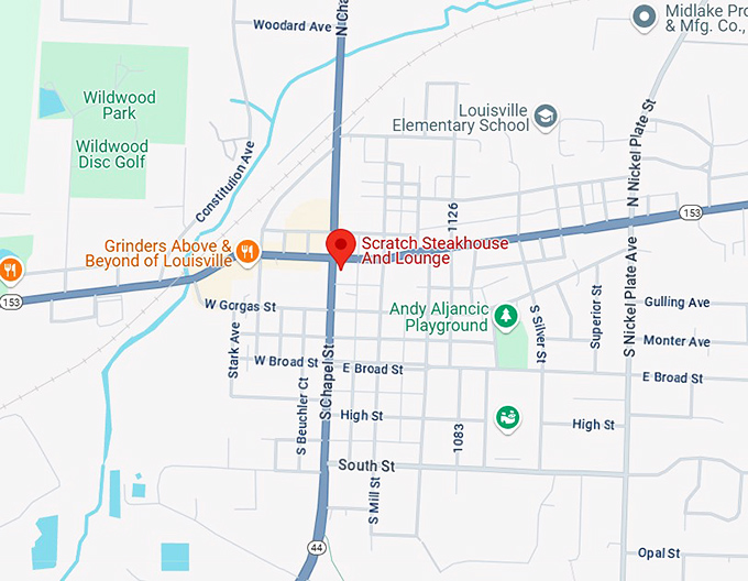 16. scratch steakhouse and lounge map