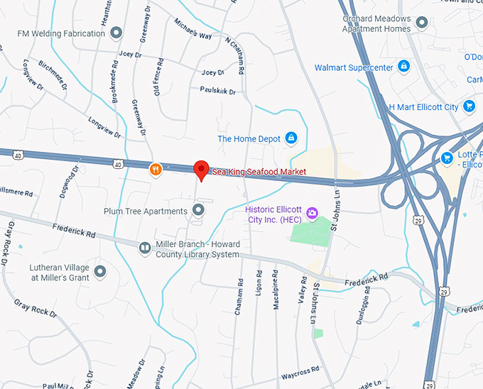 sea king seafood market map