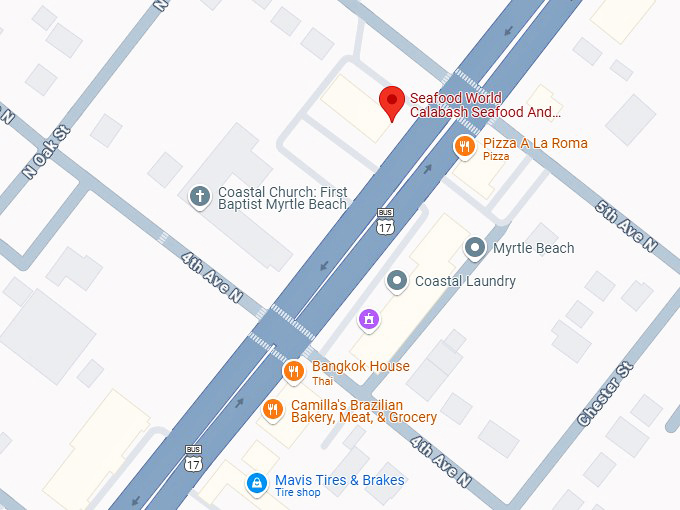 16. seafood world calabash seafood and steak buffet map