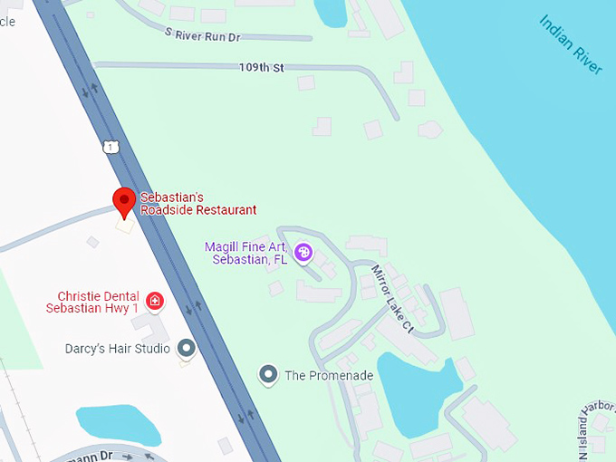 sebastian's roadside restaurant map