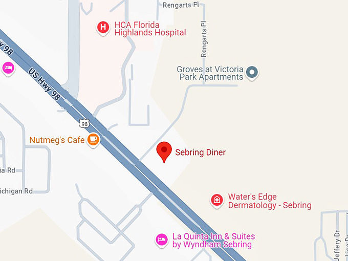 16. sebring diner map