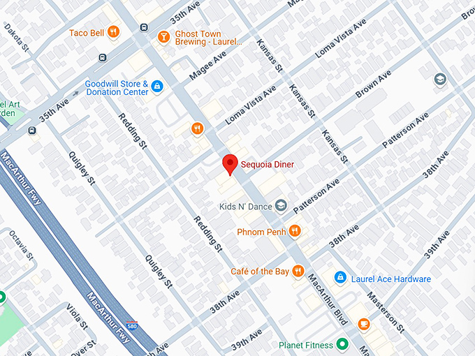 16. sequoia diner map