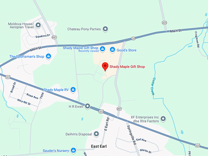 16. shady maple gift shop map