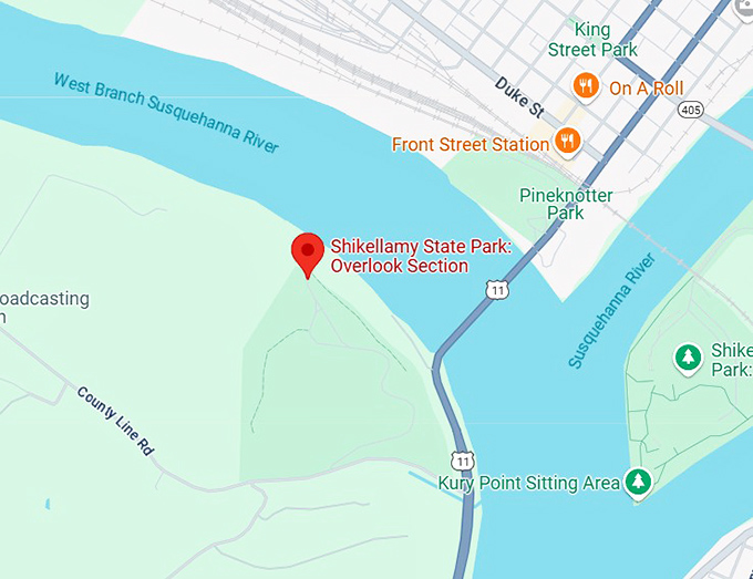 16. shikellamy state park overlook section map