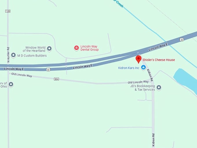 16. shisler's cheese house map