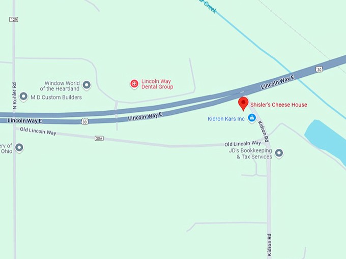 16. shisler's cheese house map